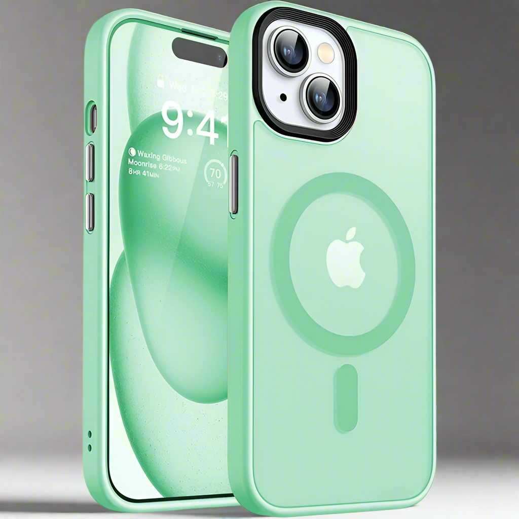iPhone MagSafe Matte Clear Case | Hybrid Shockproof Magnetic Cover ...